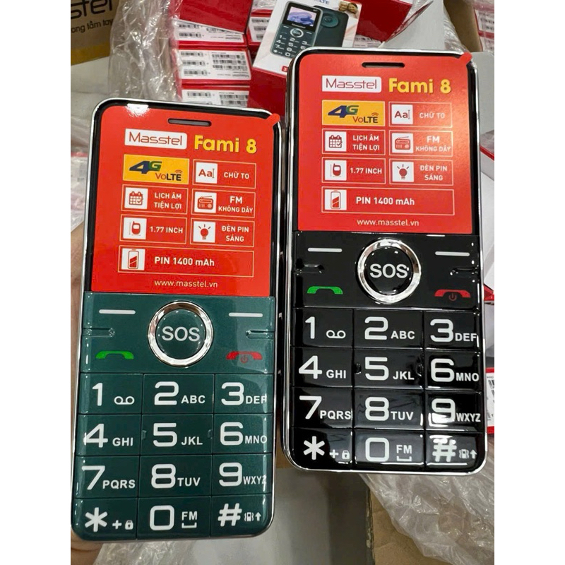 Điện Thoại 4G Masstel Fami 8 4G dành cho người già 3 To 3 Tiện - Hàng chính hãng Bảo hành 12 ...