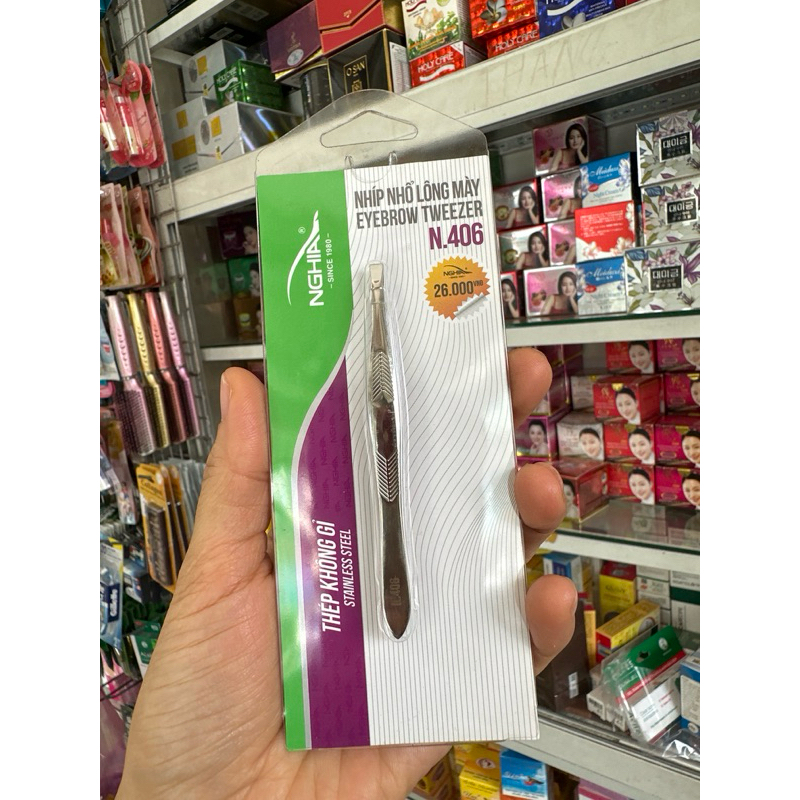 Nhíp nghĩa nhổ lông mày N406 ( chuẩn cty ) | Shopee Việt Nam