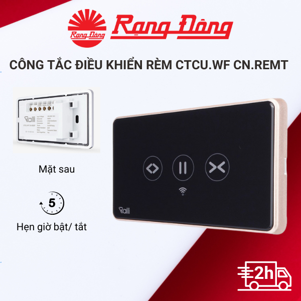 Công tắc điều khiển rèm không dây từ xa Rạng Đông CTCU.WF CN.REMT kích thước nhỏ gọn, sử dụng ...