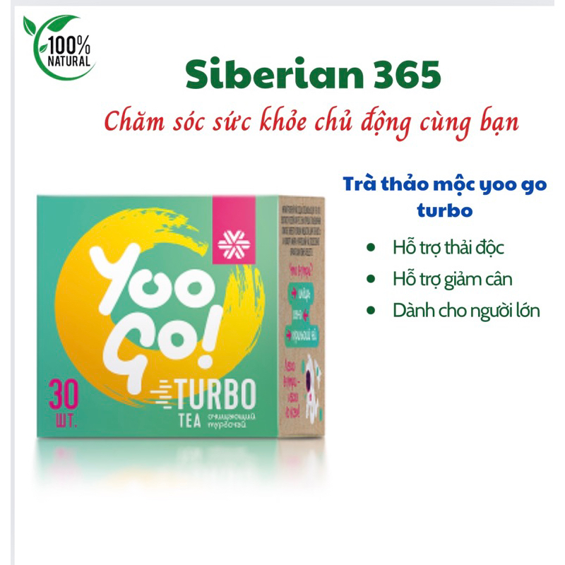 Trà Yoo go Turbo Tea Body T Siberian Health - ( 30 túi/hộp ) | Shopee ...