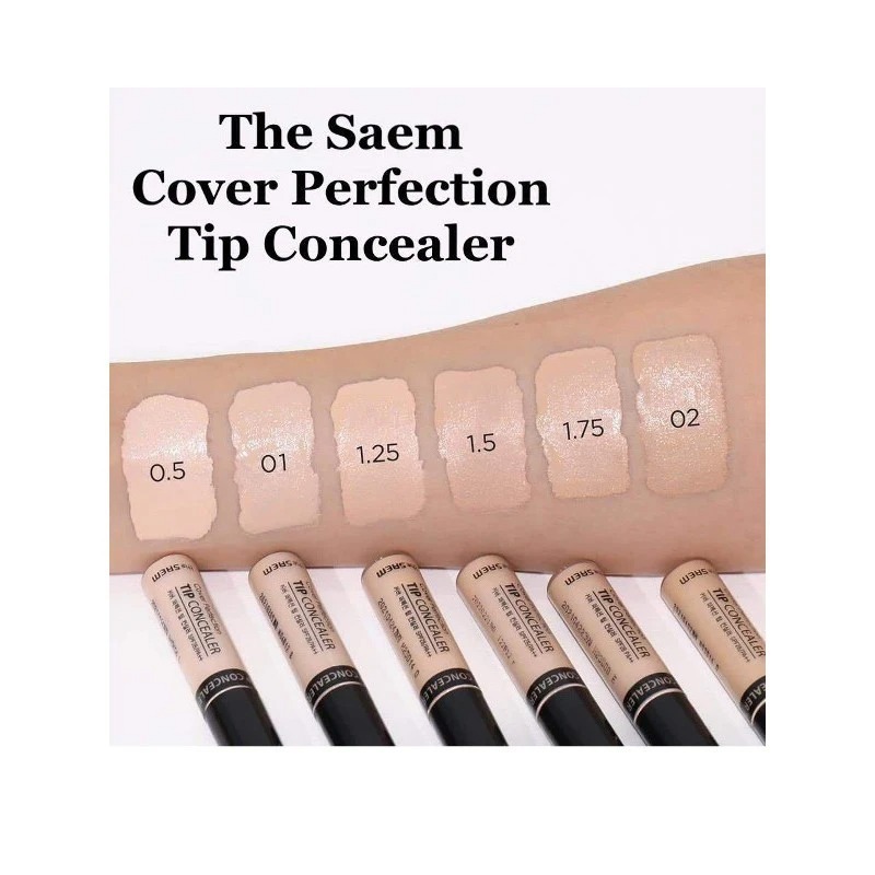 [ Mẫu thử ] Kem che khuyết điểm The Saem Cover Perfection Tip Concealer SPF28/PA++ SAEM | Shopee ...