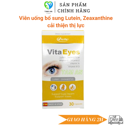 Viên Uống Bổ Mắt Vita Eyes Lutein & Zeaxanthin, Tăng Cường Thị Lực Giúp ...