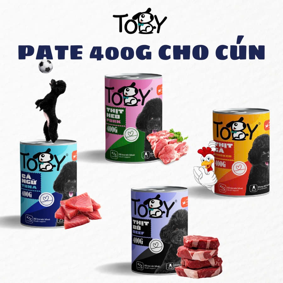 Pate chó - Toby - vị cá ngừ, bò, gà, heo 400g | Shopee Việt Nam
