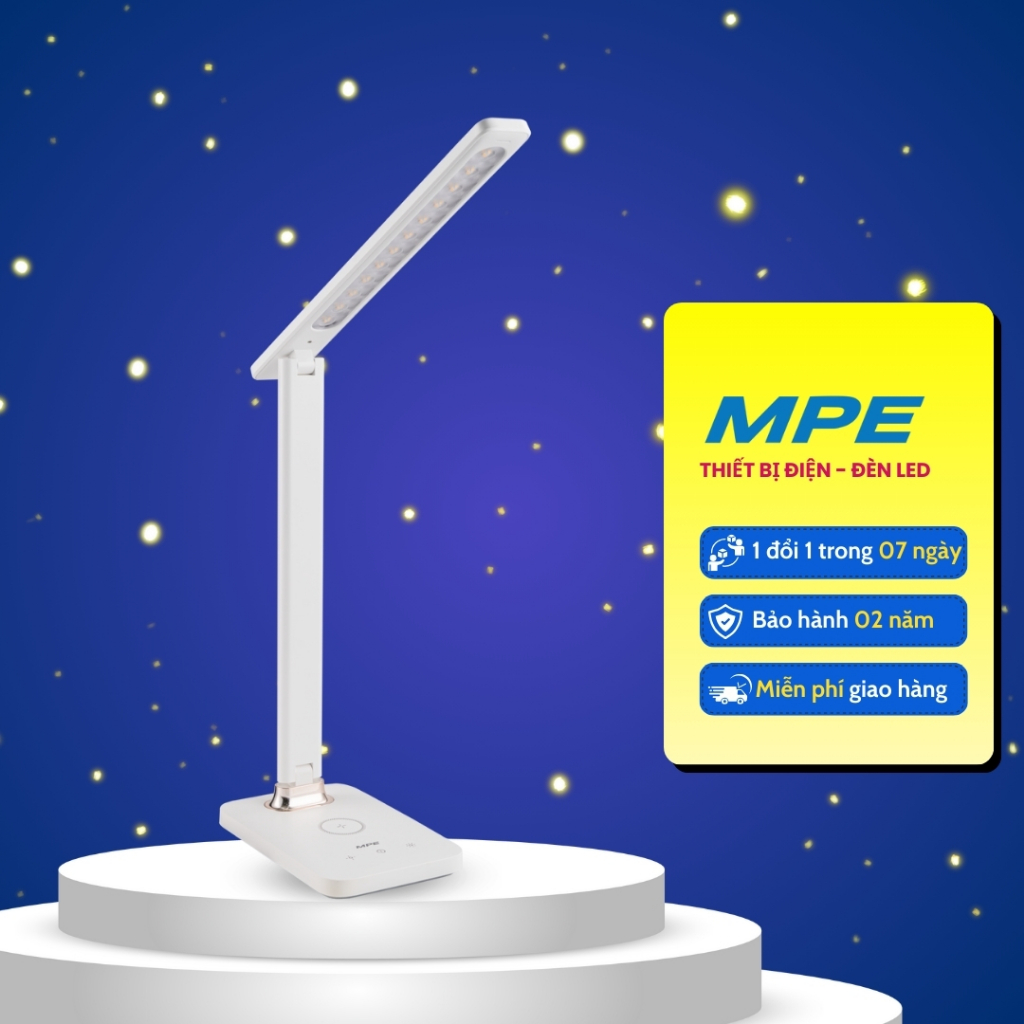 Đèn bàn học đa năng TL5 chính hãng MPE, 5 cấp độ sáng, tích hợp sạc ...