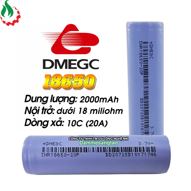 Cell 18650 DMEGC 3.7V dung lượng 2000mah 10C Xả 20A | Shopee Việt Nam