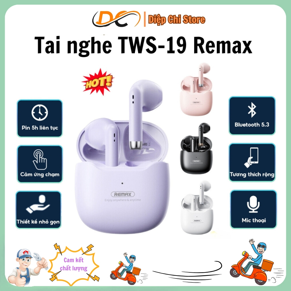 Tai Nghe Bluetooth Remax TWS-19 Marshmallow Series - Cảm Ứng Chạm ...