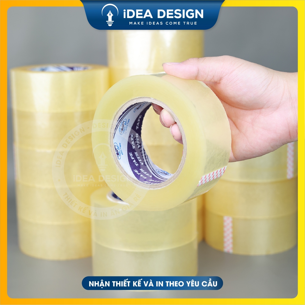 1 CUỘN BĂNG KEO TRONG SIÊU RẺ - Loại 200 Yard - Rộng 48mm - Băng keo trong dán thùng, dán hộp ...