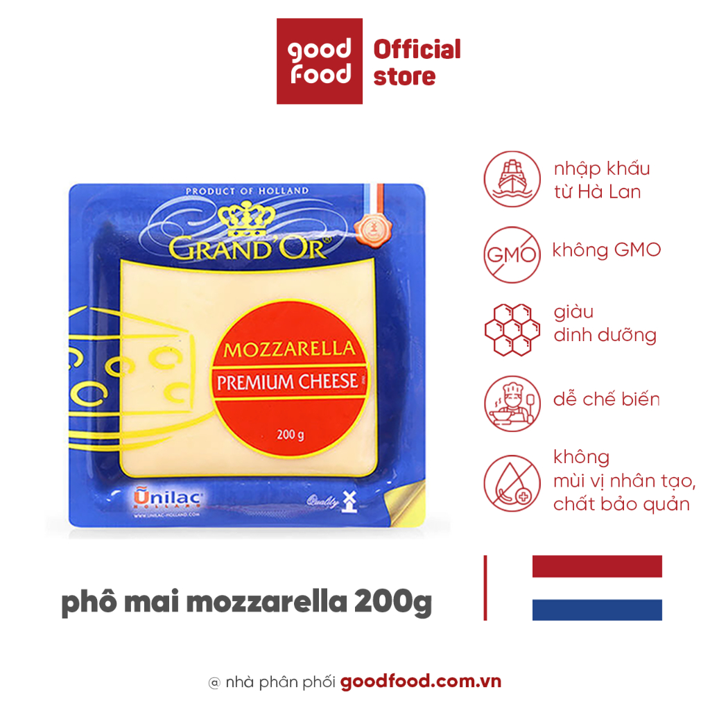 Phô mai Mozzarella Grand'Or 200g | Shopee Việt Nam