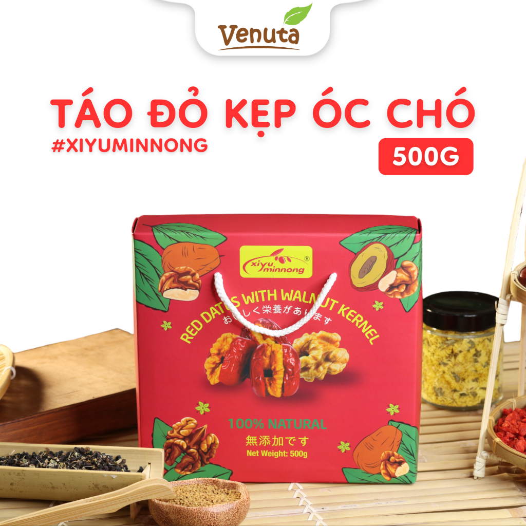Táo đỏ kẹp óc chó thượng hạng Xiyu Minnong - 500G | Shopee Việt Nam