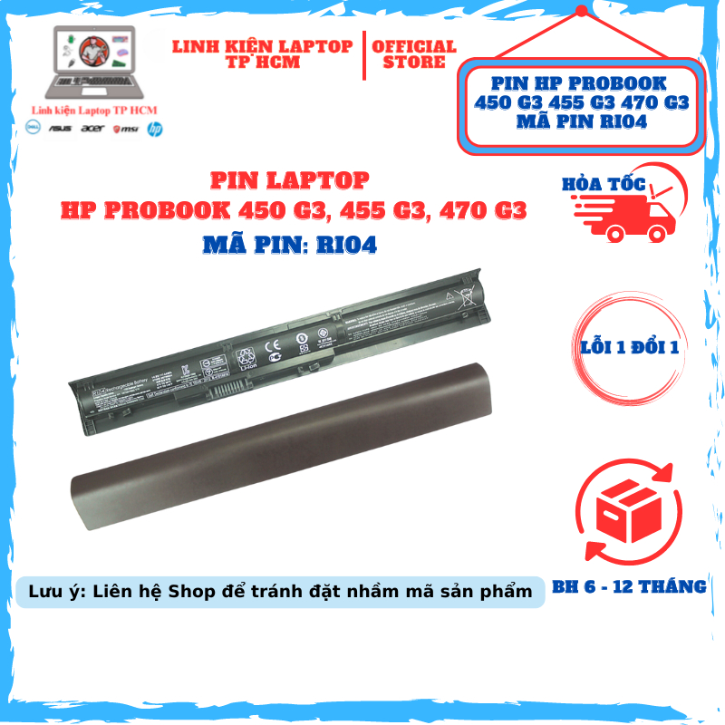 Pin HP ProBook 450 G3, Pin HP ProBook 455 G3, Pin HP ProBook 470 G3 ...
