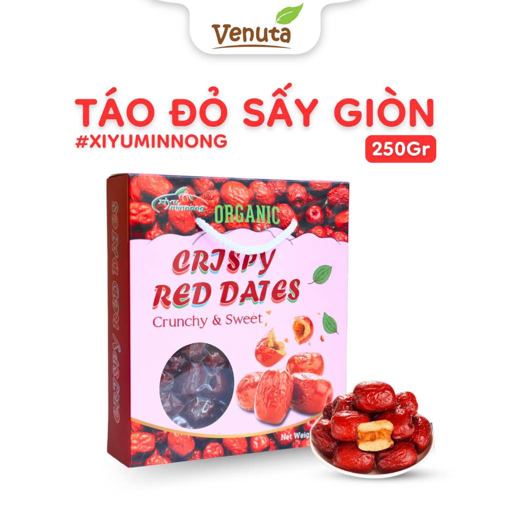 Táo đỏ sấy giòn XIYU MINNONG - 250g | Shopee Việt Nam