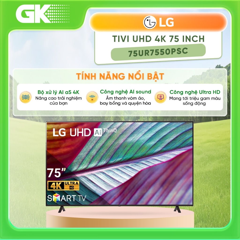 75UR7550PSC - Miễn Phí Lắp Đặt Để Bàn HCM - Smart Tivi LG 4K 75 Inch ...