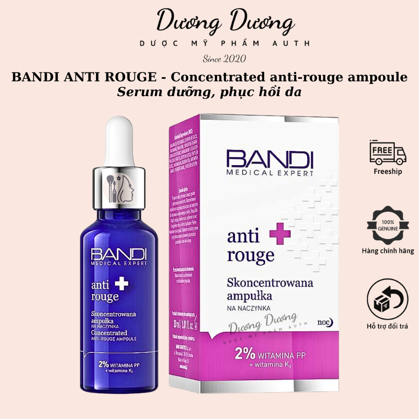 Serum BANDI ANTI ROUGE Anti-Rouge ampoule dưỡng ẩm, phục hồi, đều màu ...