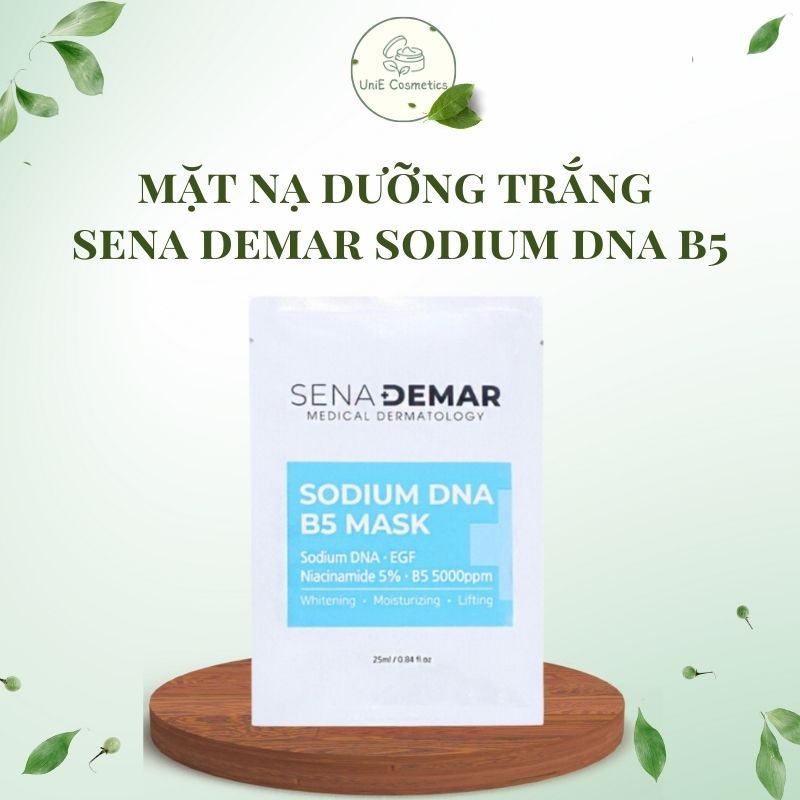 [1 miếng] Mặt Nạ Cấp Ẩm, Dưỡng Trắng, Phục Hồi Da Sena Demar Sodium Dna B5 Loại Bỏ Tàn Nhang ...