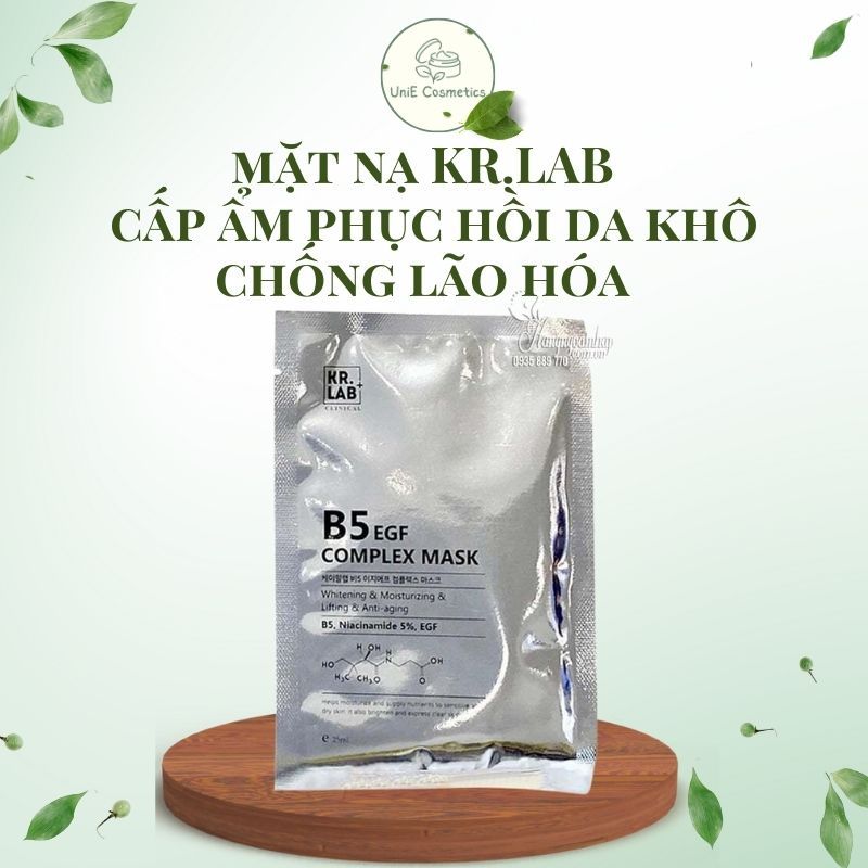 [1 miếng] Mặt Nạ Kr.Lab+ B5 EGF Complex Cấp Ẩm Phục Hồi Tình Trạng Da ...