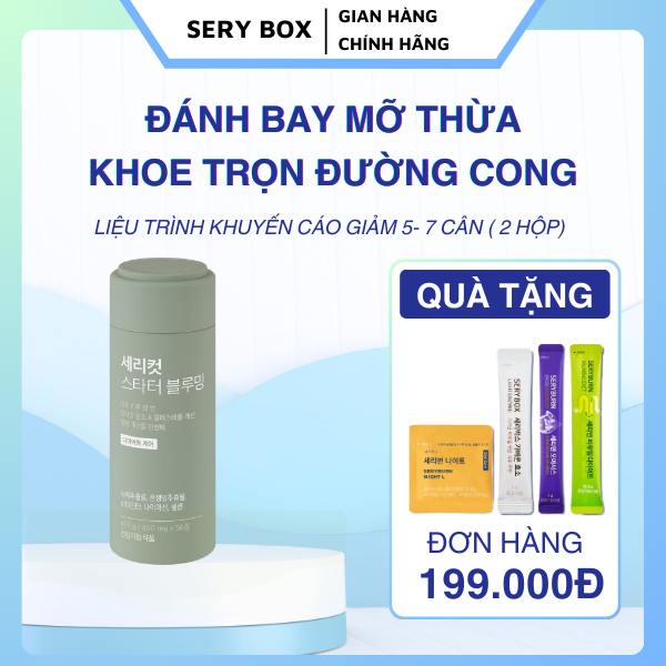 Viên Uống Giảm Cân Sery Box Serycut Starter Blooming 47.6g (56 viên x 850mg) Giảm Béo Nhanh An ...