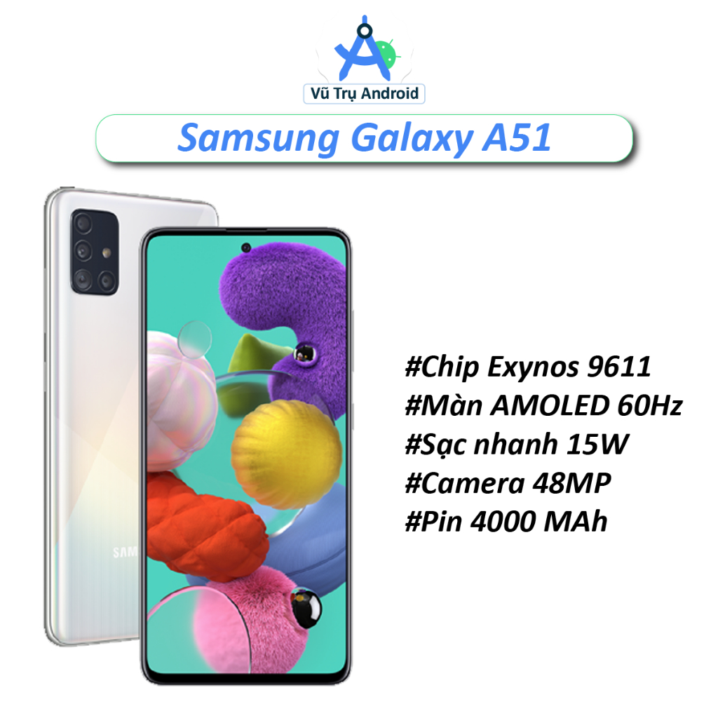 Điện thoại Samsung Galaxy A51 RAM 4/128GB chip Exynos 9611 màn Super ...