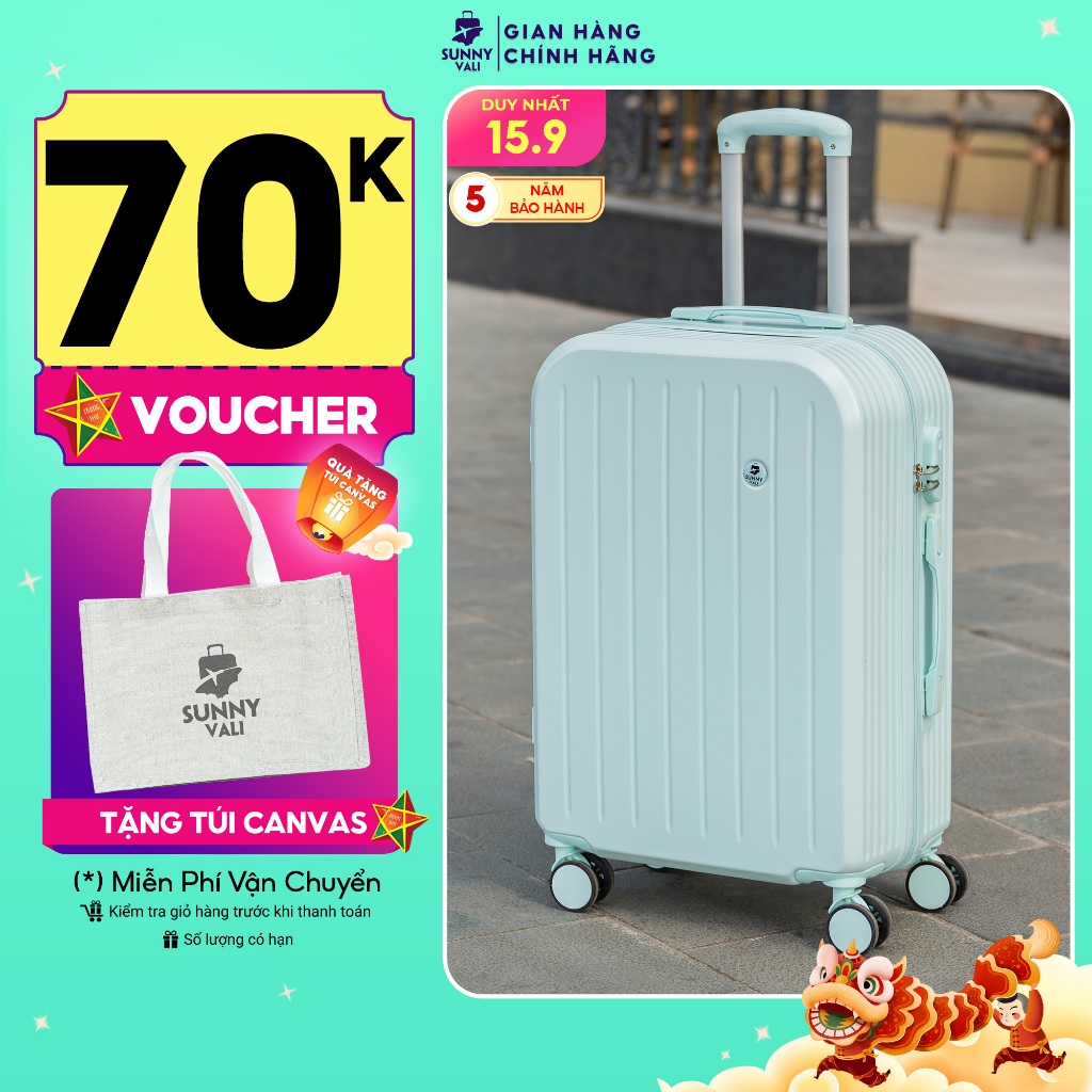 Vali du lịch SUNNY-SV07 vali kéo size 20/24, xách tay/kí gửi chính hãng ...