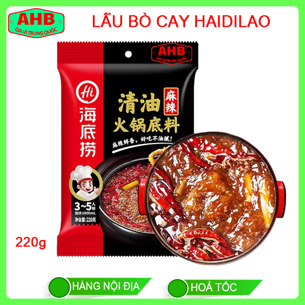 Gia vị Lẩu Haidilao Bò Cay Thanh 220g | Shopee Việt Nam