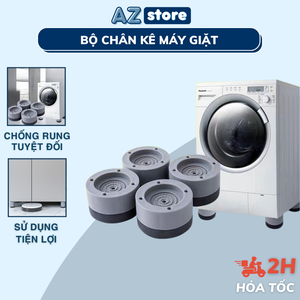 Bộ 4 Chân Kê Chống Rung Máy Giặt, Tủ Lạnh Chống Ồn, Chống Rò Rỉ HH22 AZ ...