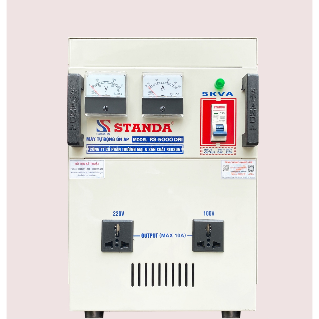 ỔN ÁP STANDA 5KVA DRI (50V-250V) CHĨNH HÃNG CAO CẤP ĐỦ CÔNG SUẤT, BỀN BỈ - STANDA | Shopee Việt Nam
