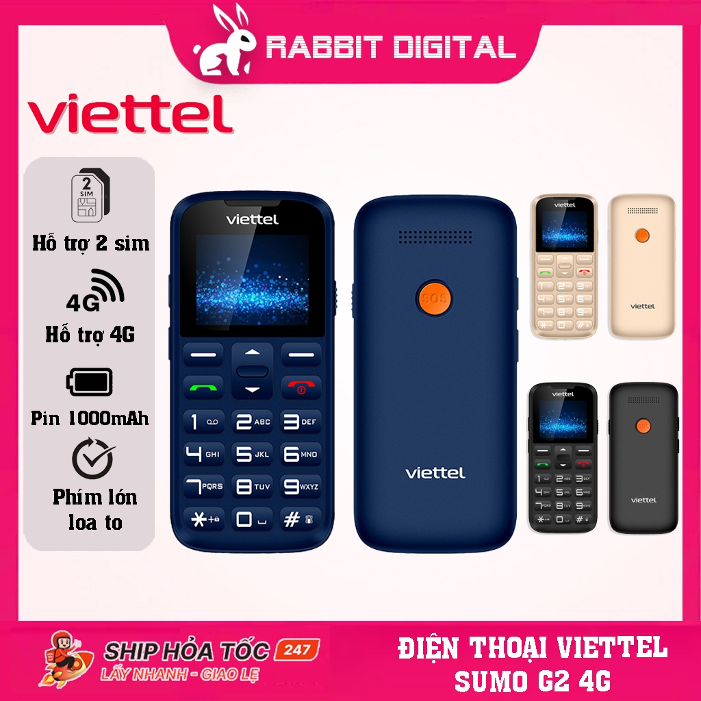 Điện Thoại Viettel Sumo 4G G2, 2 Sim 2 Sóng, Âm Thanh To Chuẩn, Chân ...
