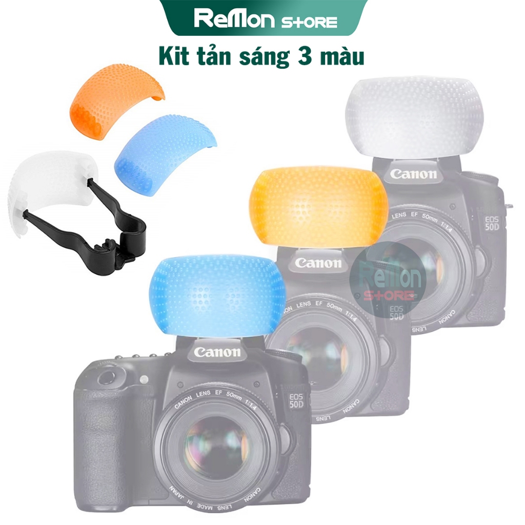 Tản sáng đèn Flash Cóc Kit 3 Màu Flash Pop up Flash diffuser cho đèn ...