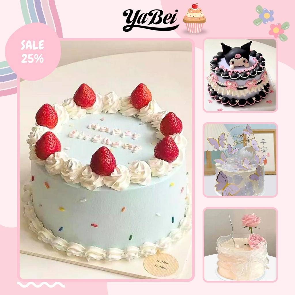 Bánh Sinh Nhật Mô Hình Nhiều Mẫu, Màu Pastel Dễ Thương Dùng Trang Trí ...