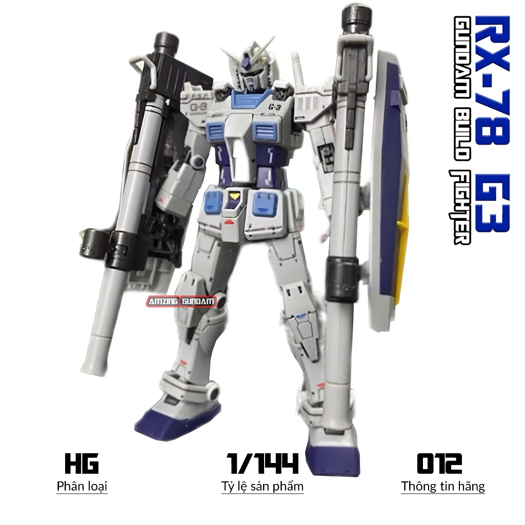 Mô hình HG Gundam RX-78 Ver G3, 1/144 Gunpla, Đồ chơi nhựa, Xếp hình thông minh | Shopee Việt Nam