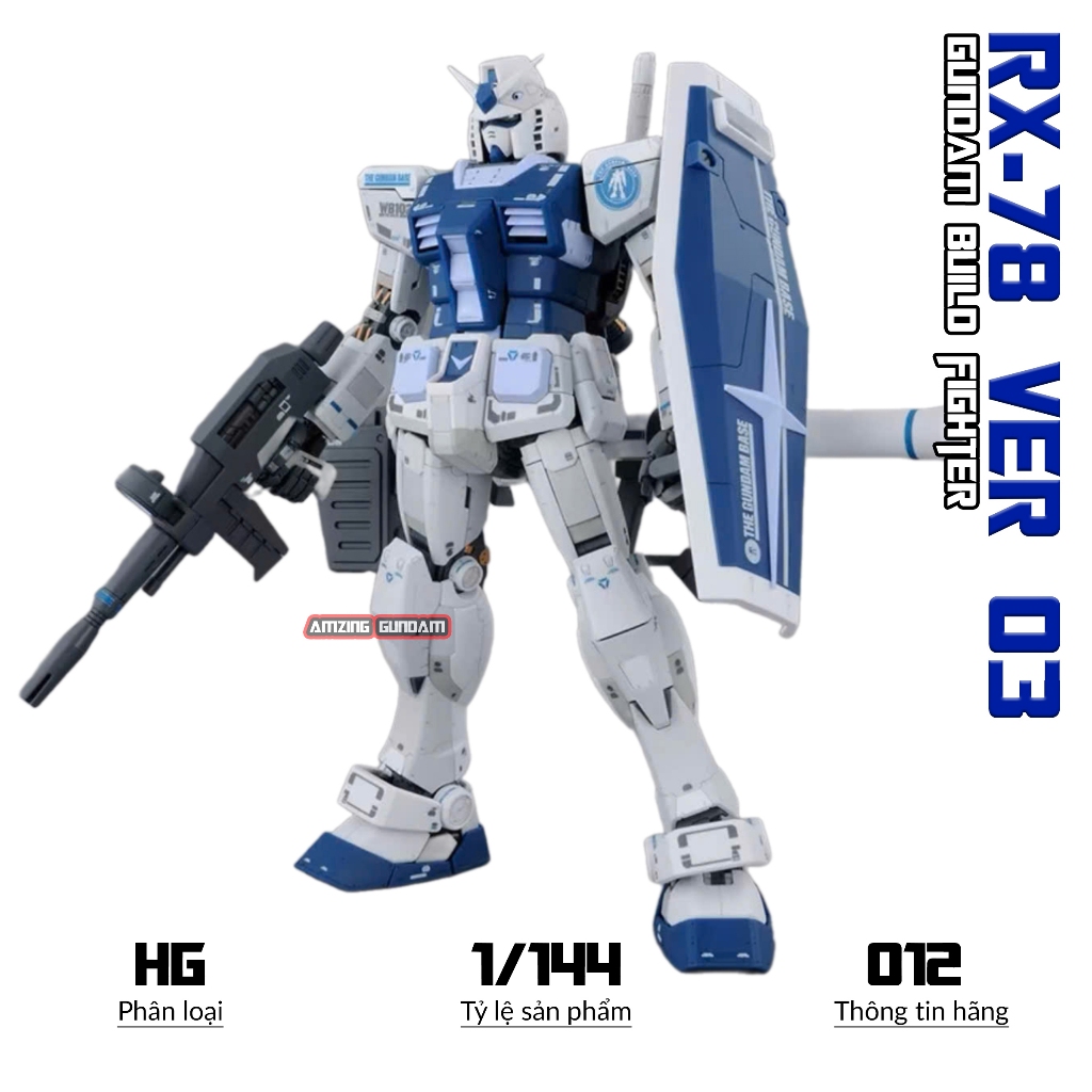 Mô hình HG Gundam RX-78 Ver 03, 1/144 Gunpla, Đồ chơi nhựa, Xếp hình thông minh | Shopee Việt Nam