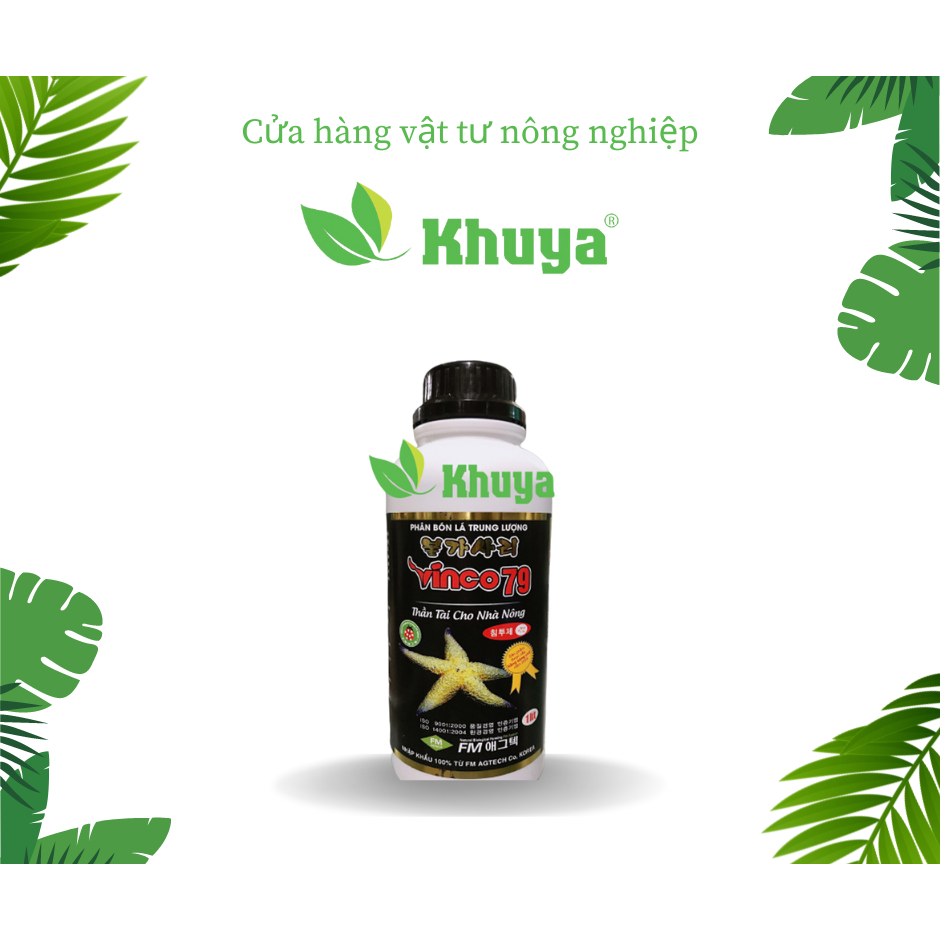 Phân bón lá trung lượng Vinco 79 chai 1 lít Sao Biển Hàn Quốc | Shopee ...