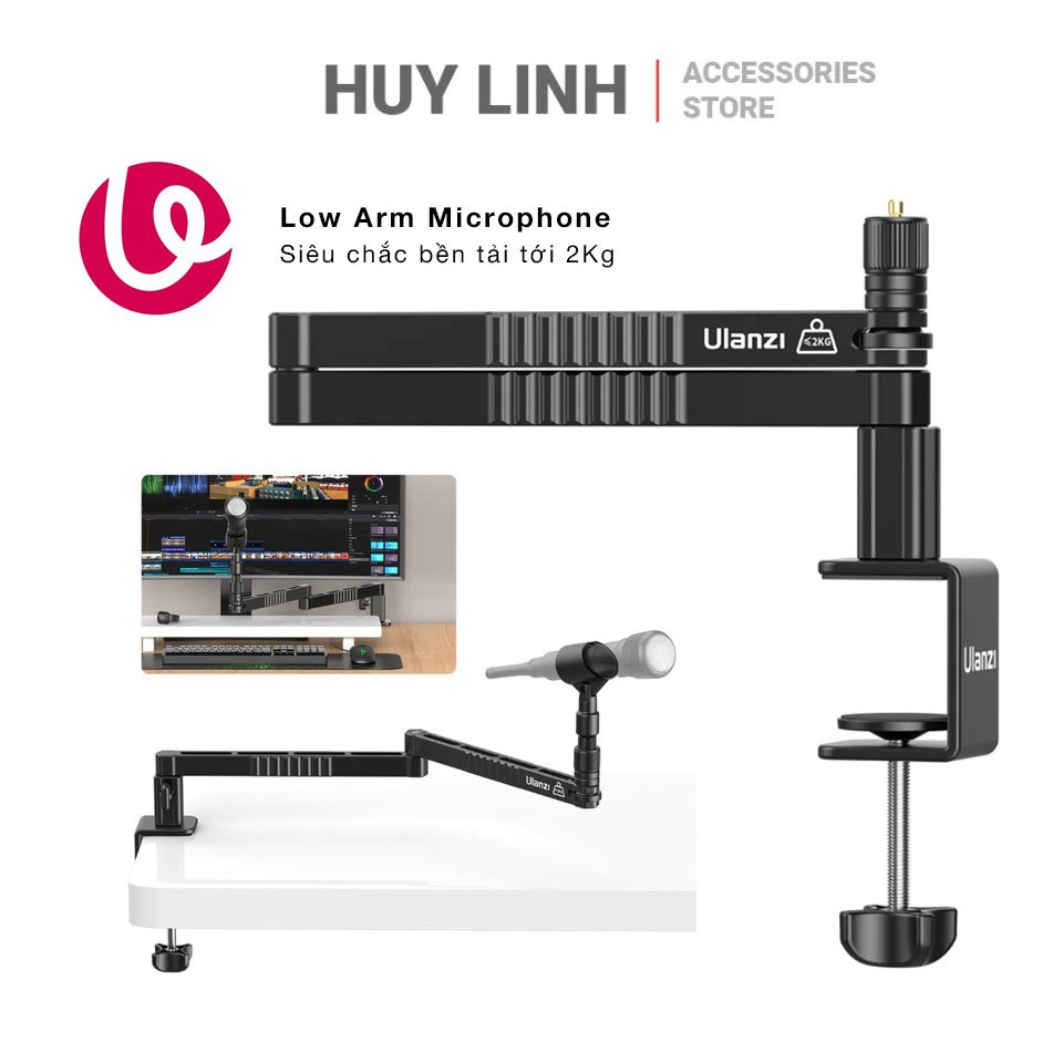 Ulanzi LS26 Tay ARM Low Kẹp MicroPhone/Gopro/Điện thoại thông minh ...