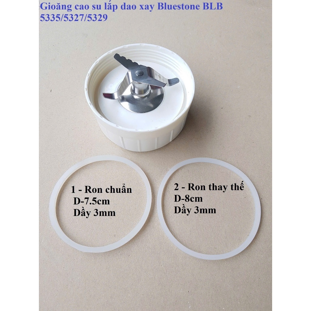 Phụ kiện máy say sinh tố Bluestone- Ron cao su -Zoong lắp dao khô và ...