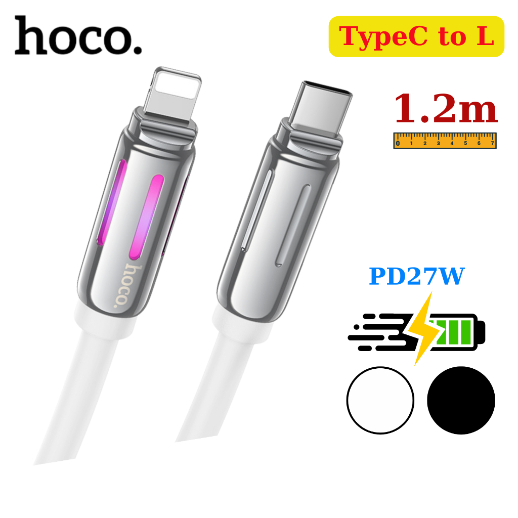 Hoco U136 Cáp sạc nhanh Type-C to L chính hãng Hoco Led RGB bền đẹp sạc ...