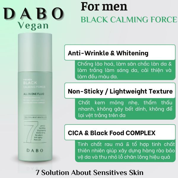 Serum/Tinh chất dưỡng da ALL-IN-ONE dành cho nam - DABO BLACK CALMING ...