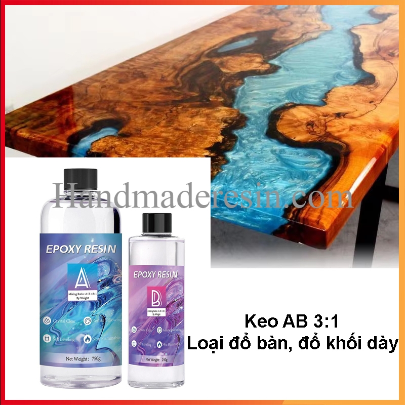1Kg Keo Epoxy Cứng Trong Suốt Loại Tốt - Đổ Bàn Resin, Đổ Khuôn ...