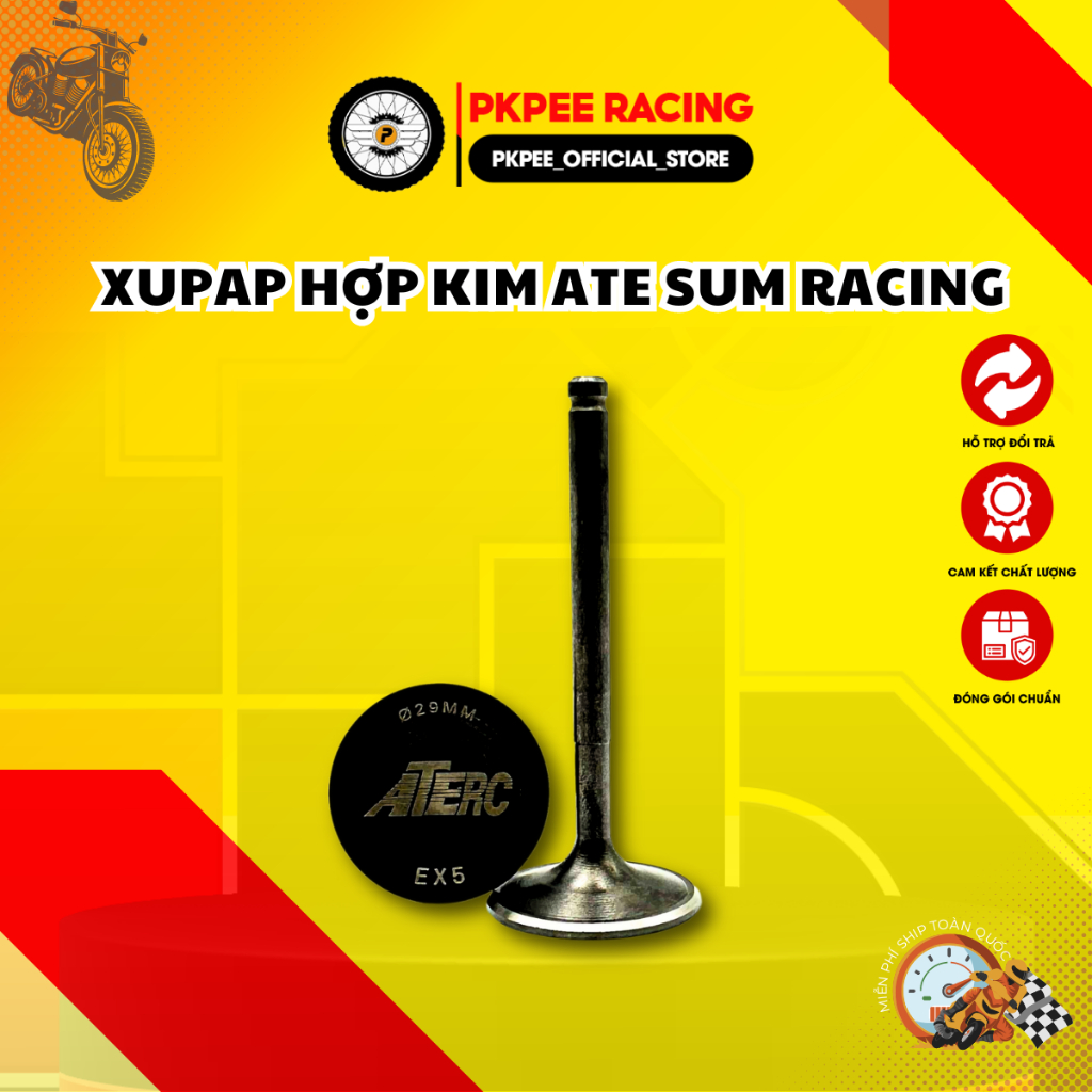 Xupap Hợp Kim ATE, Sum Racing Gắn Dream, Wave, xe Trung Quốc 50cc Phụ ...