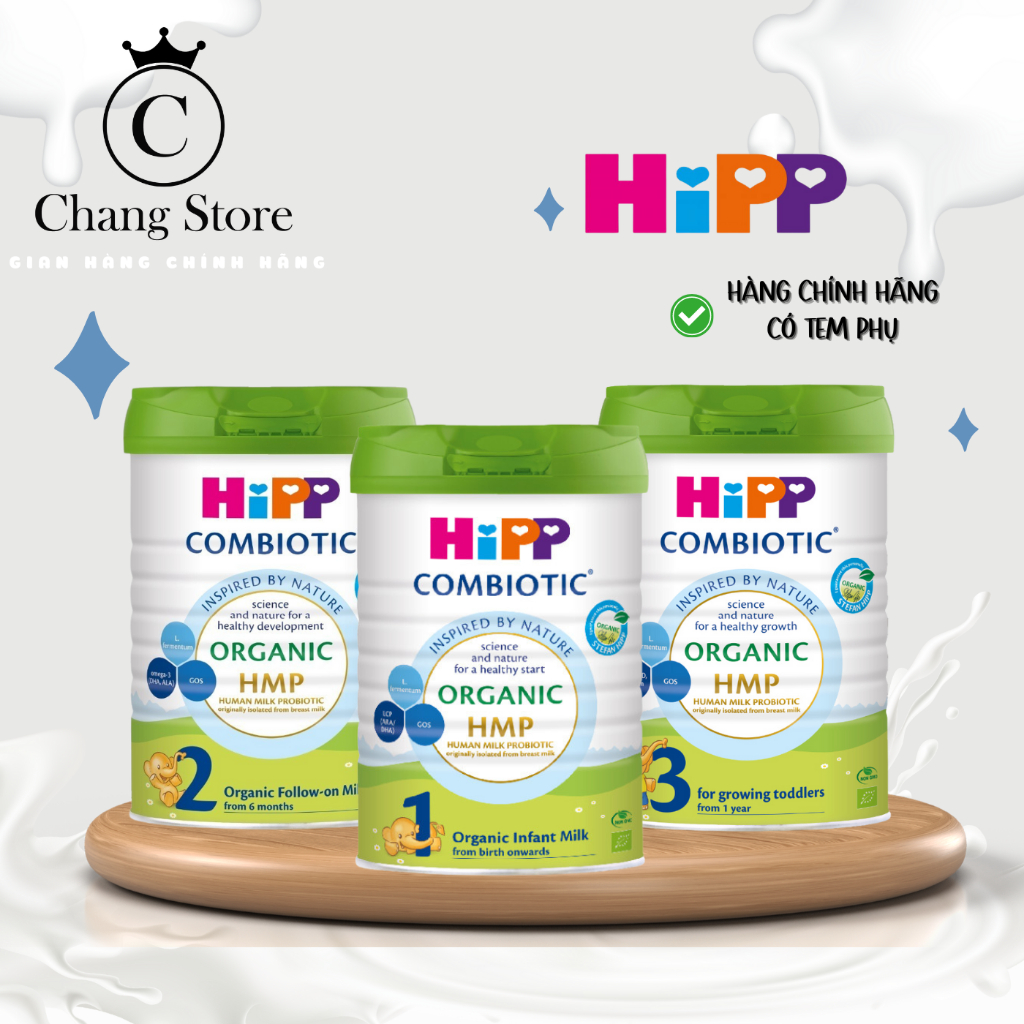 [ Đủ số ]Sữa bột công thức Hipp Organic Combiotic 800gram hỗ trợ tiêu ...