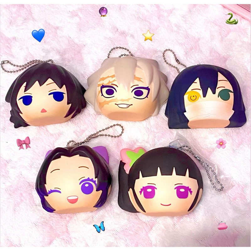 [CHÍNH HÃNG] Móc khóa, bánh mì squishy Shinobu, Giyu Demon Slayer ...