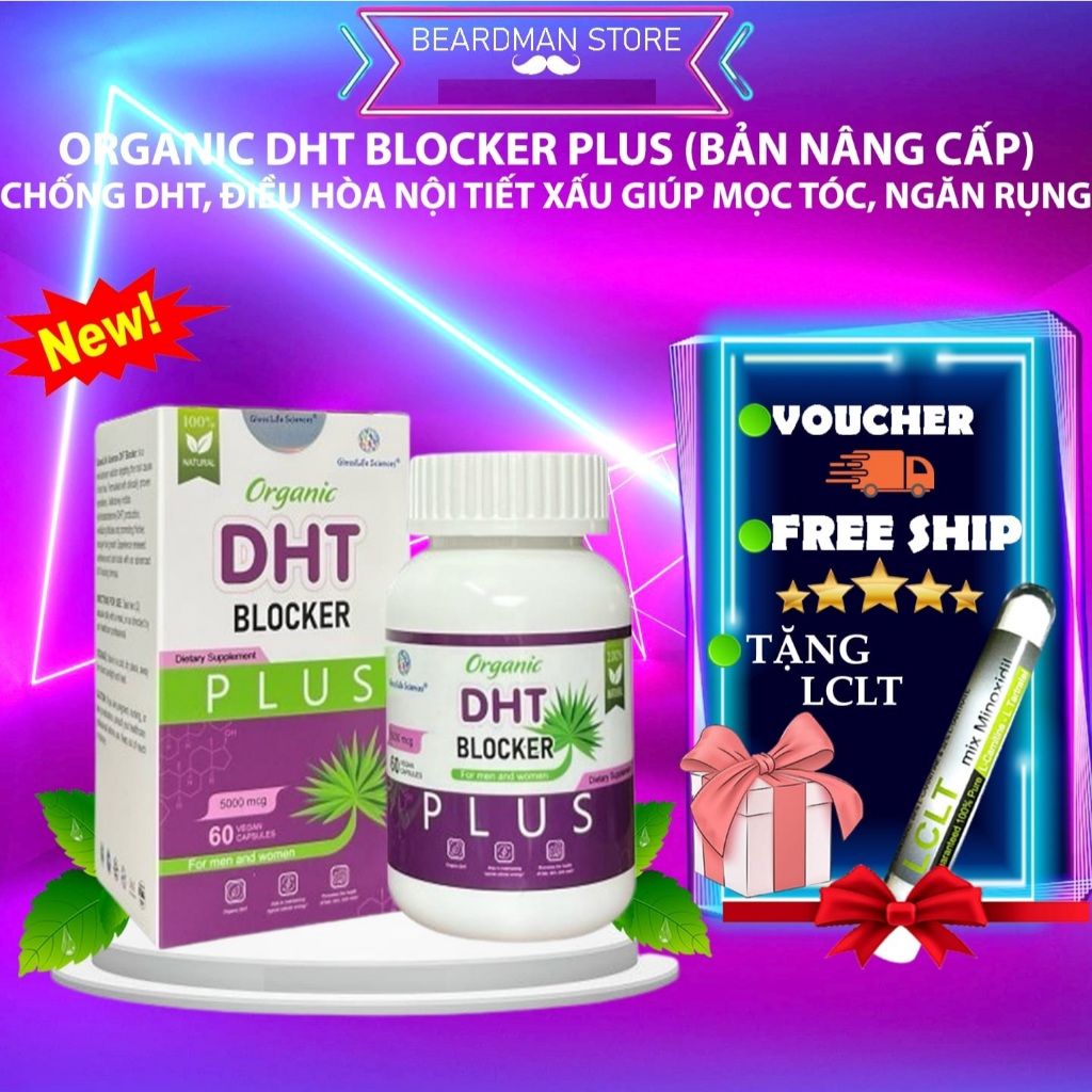 Viên Uống Kháng DHT, Mọc Tóc Hói: Organic DHT Blocker Plus GlossyLife ...