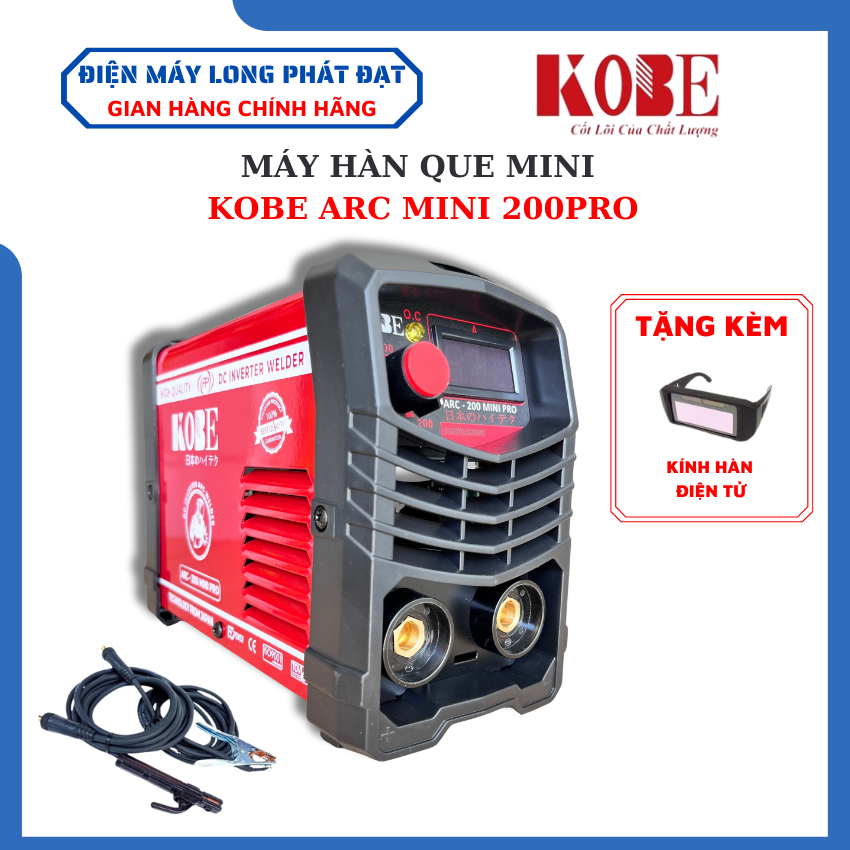 Máy hàn que mini KOBE ARC 200Pro chuyên sử dụng que hàn 2.5li và 3.2li ...