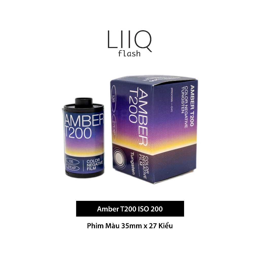 Phim Amber T200 ISO 200, Màu Color, 135/35mm x 27 Kiểu, Out Date Nhẹ Cho Máy Chụp Ảnh Film ...