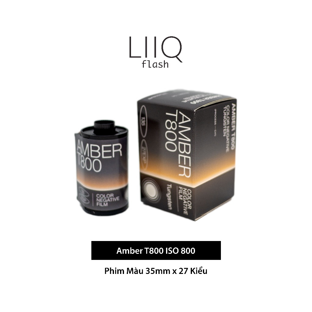 Phim Amber T800 ISO 800, Màu Color, 135/35mm x 27 Kiểu, Out Date Nhẹ ...