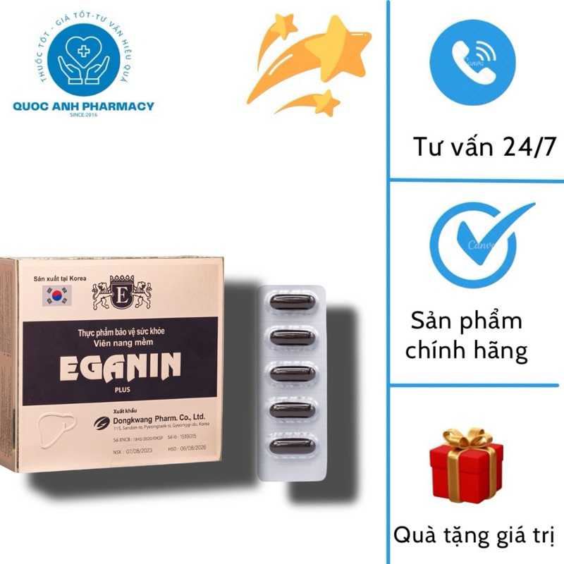 [Chính Hãng] Viên uống DongKwang Eganin hỗ trợ giải độc gan (12 vỉ x 5 ...