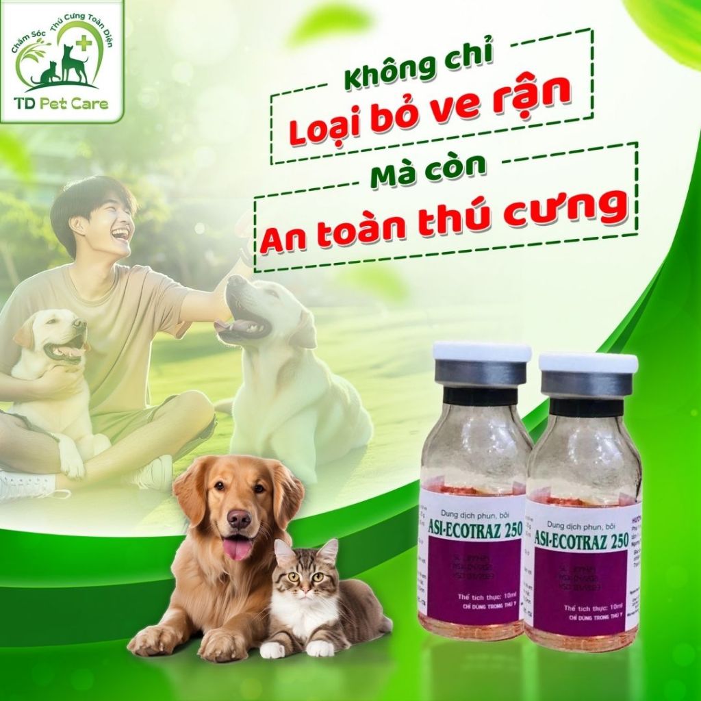 Dung Dịch Pha Tắm Xịt Ve Rận Cho Chó Mèo EcoTraz 250 - Nhũ Dịch Tắm ...