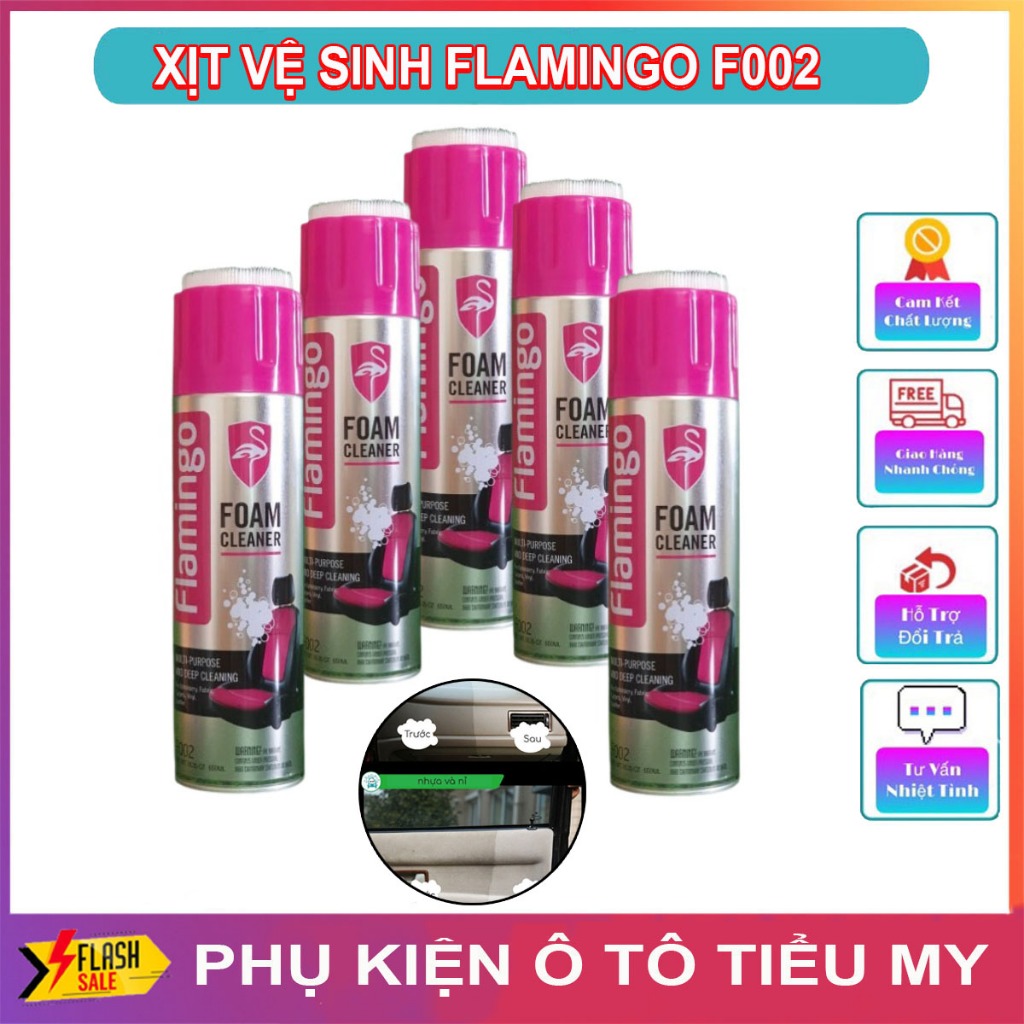 01 Thùng 12 Bình Flamingo F002 650m Xịt Bọt Vệ Sinh Đồ Da Diệt Khuẩn ...