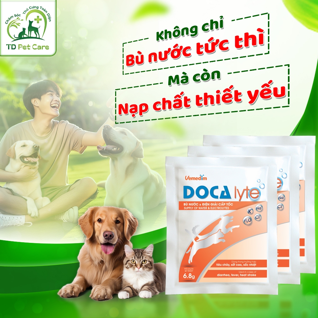 Gói Bù Nước Điện Giải Nhanh Cho Chó Mèo Vemedim Docalyte - Gói Bột Bù ...
