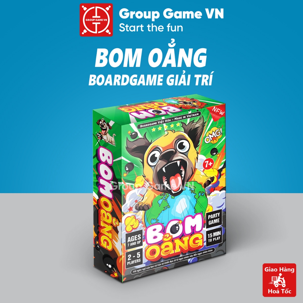 Bộ bài boardgame BOM OẲNG vui nhộn hấp dẫn gắn kết các thành viên,Trò ...