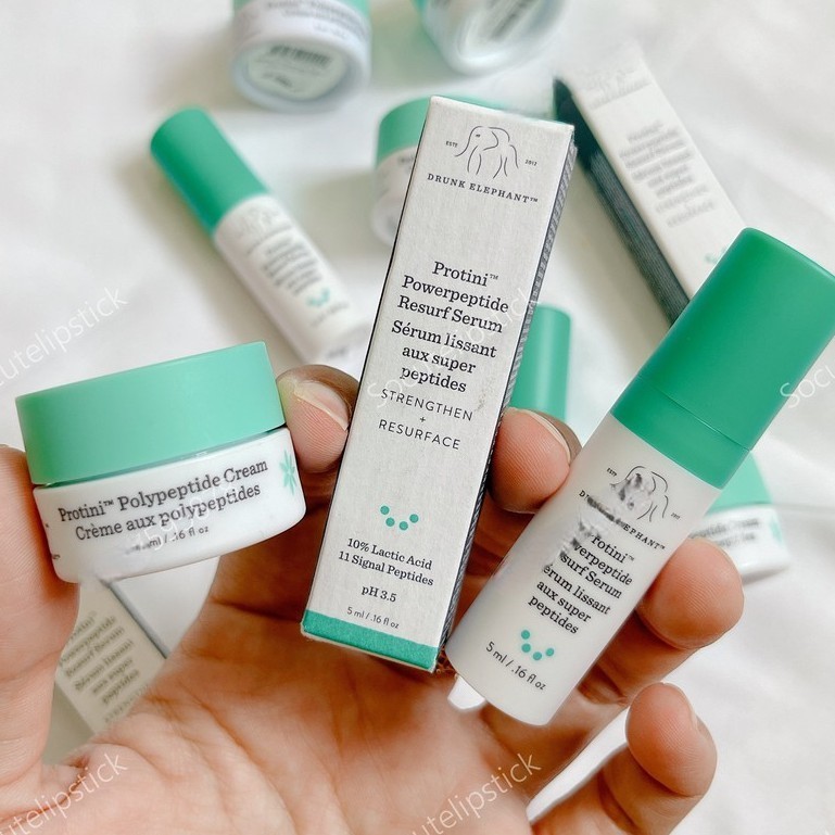 Mini 5ml - Tinh Chất + Kem Dưỡng chống lão hoá Drunk Elephant Protini ...