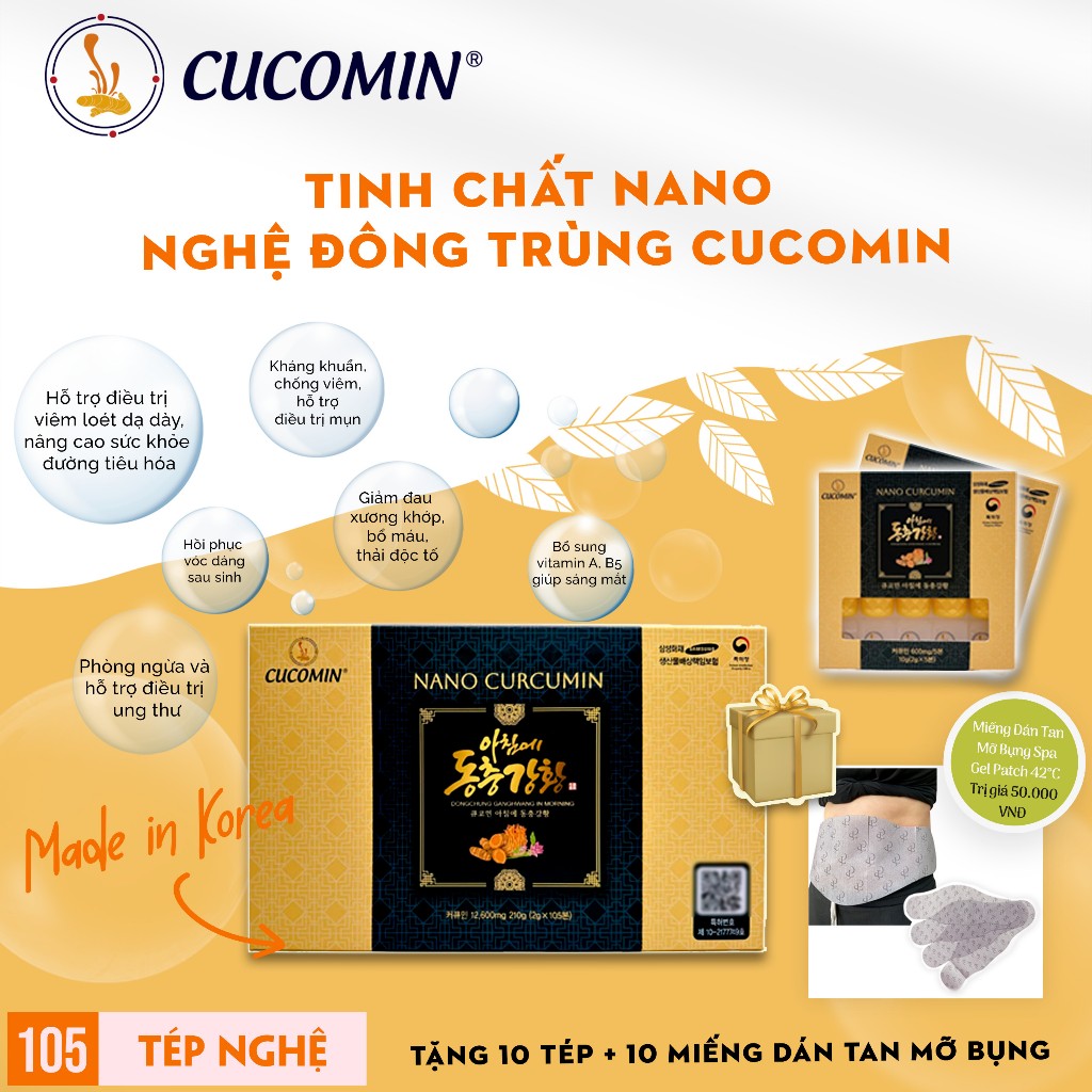 Tinh Chất Nghệ Nano Curcumin Nghệ Đông Trùng CUCOMIN Hàn Quốc loại 105 ...